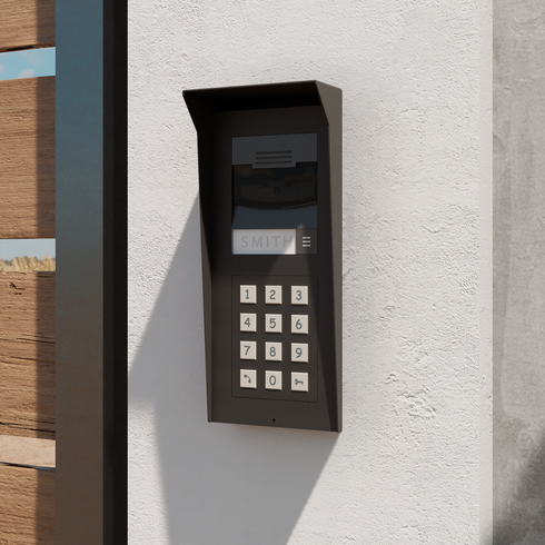 Hood / Recessed / Double-Module / Control4 DS2 / 2N IP Verso – Steel Cut Design