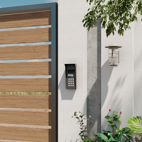 Hood / Recessed / Double-Module / Control4 DS2 / 2N IP Verso – Steel Cut Design