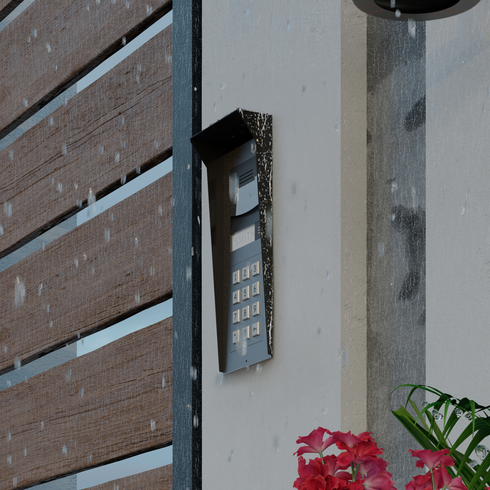 Hood / Recessed / Double-Module / Control4 DS2 / 2N IP Verso – Steel Cut Design